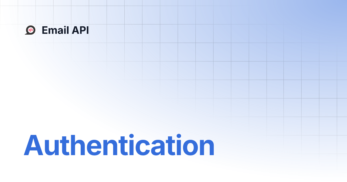 Authentication | Email API