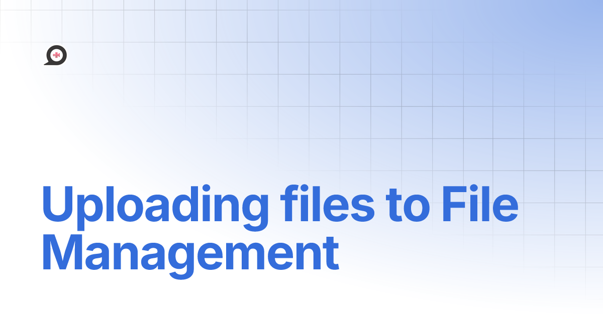 Uploading files to File Management | OCA Blast