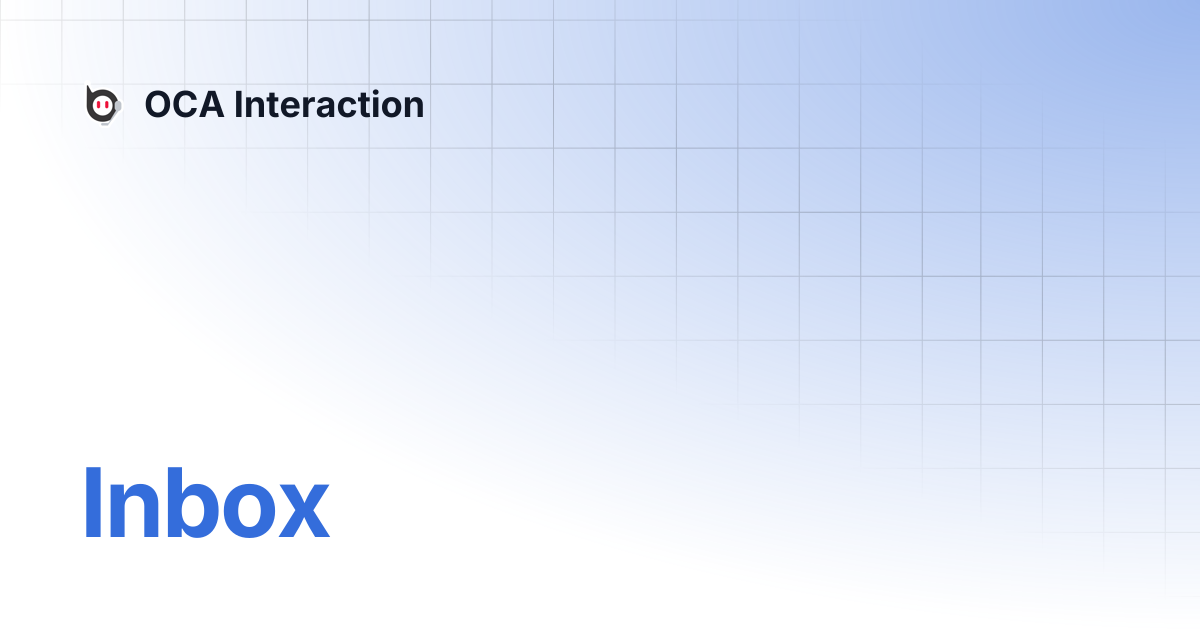 Inbox | OCA Interaction